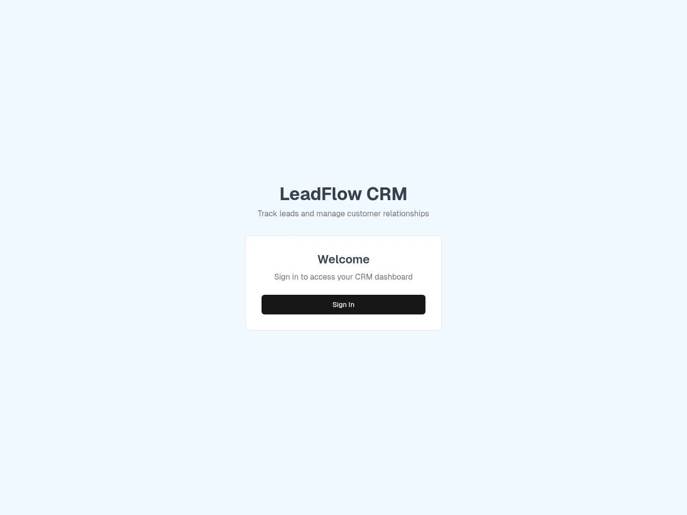 LeadFlow CRM