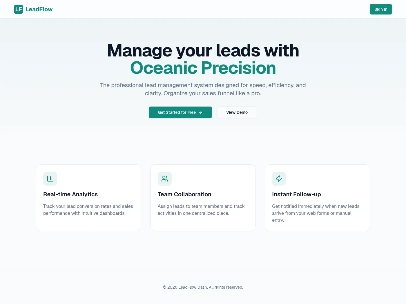 LeadFlow Dash