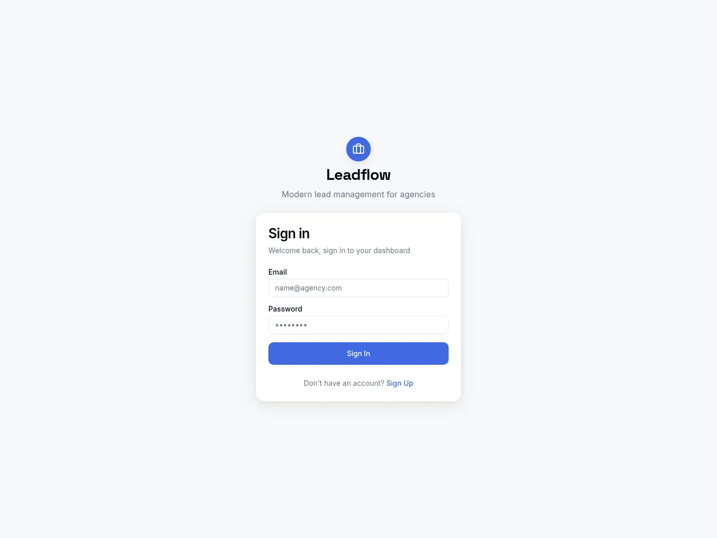 Leadflow Dashboard