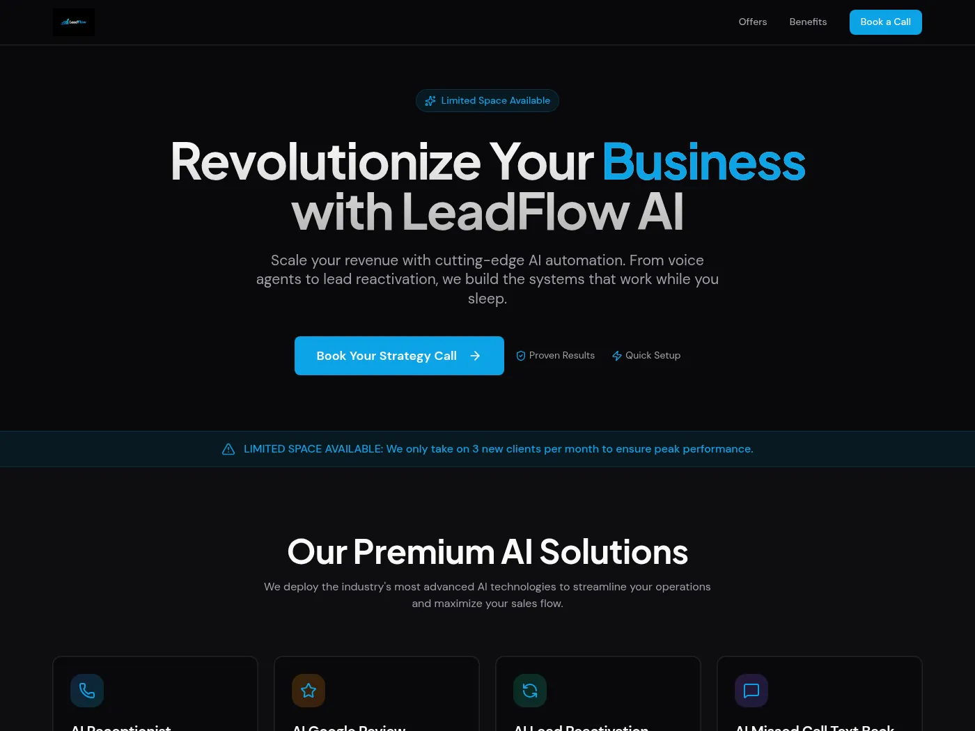 LeadFlow AI Landing Page