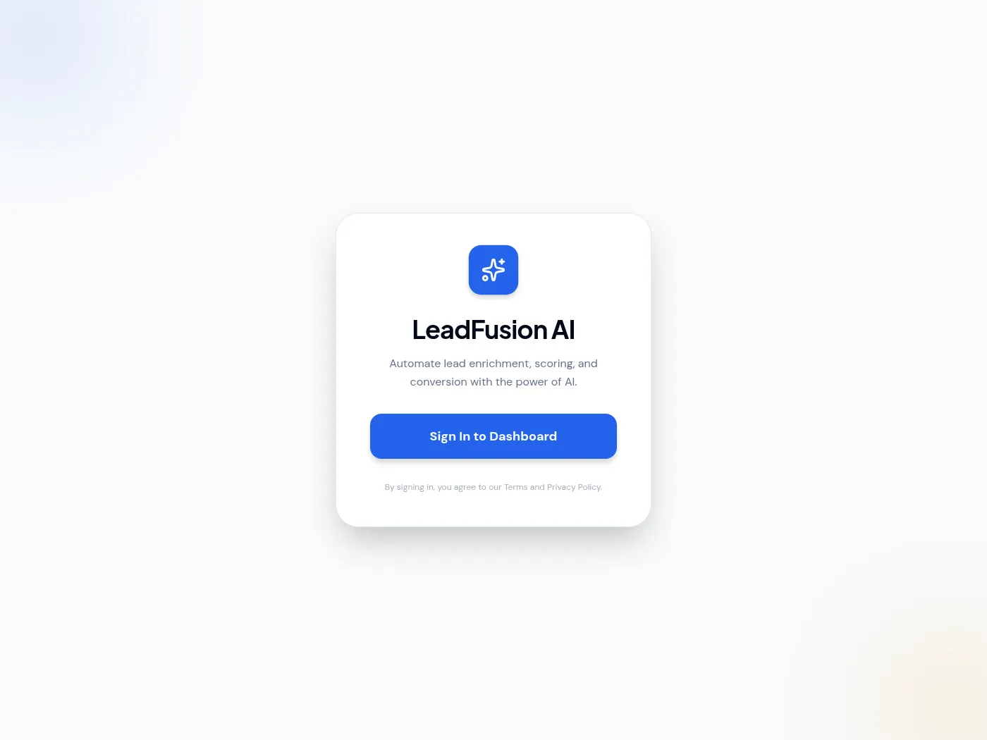 LeadFusion AI Dashboard