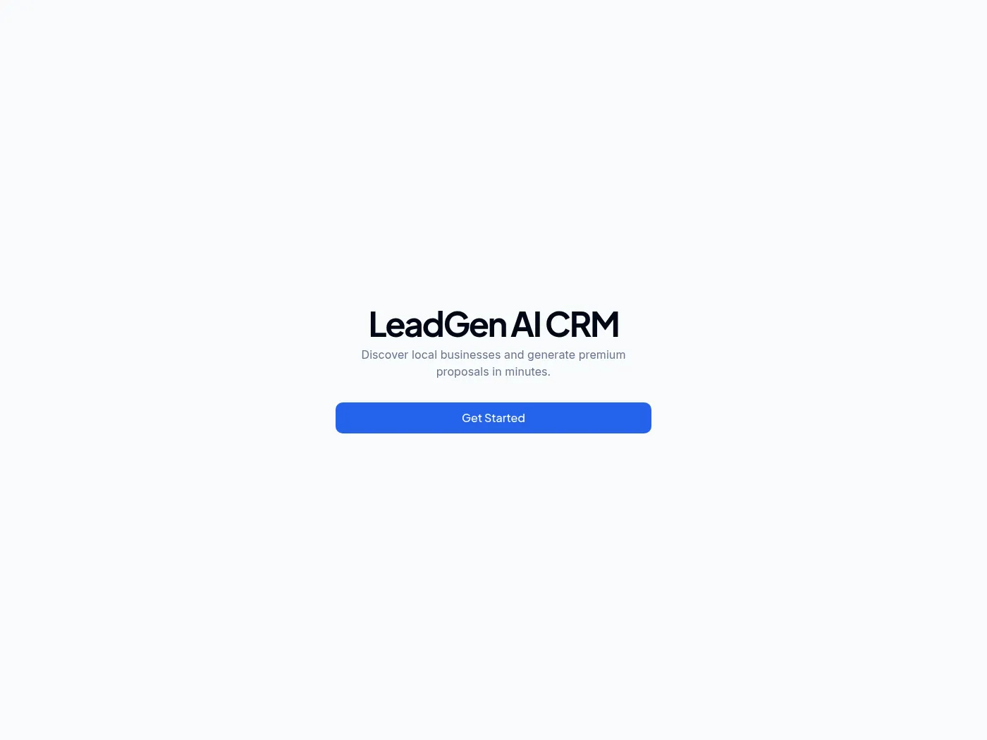 LeadGen AI CRM