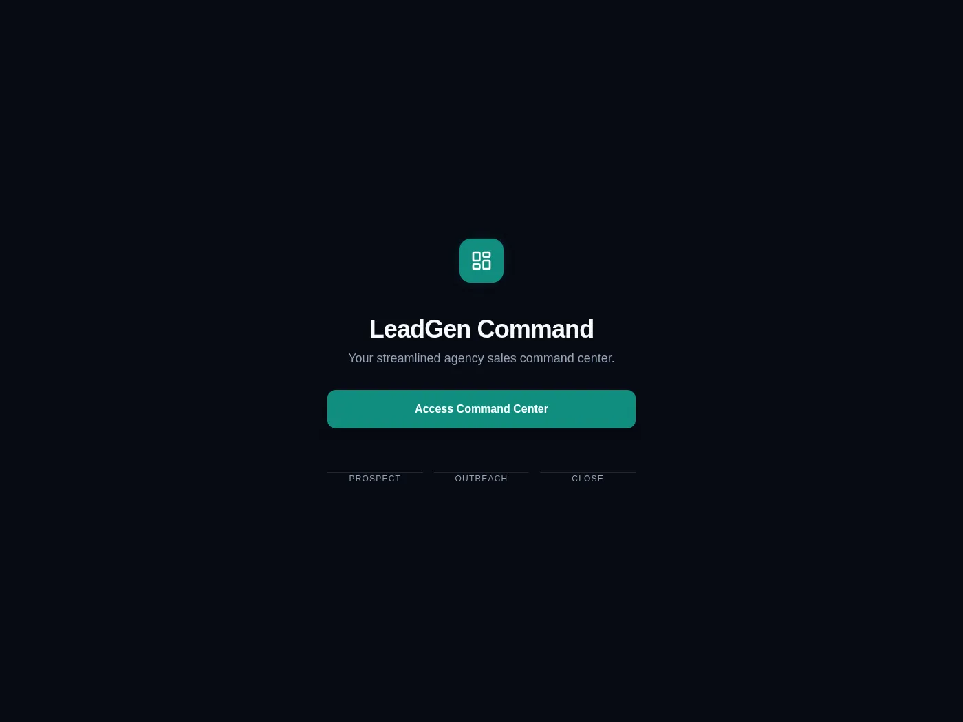 LeadGen Command CRM