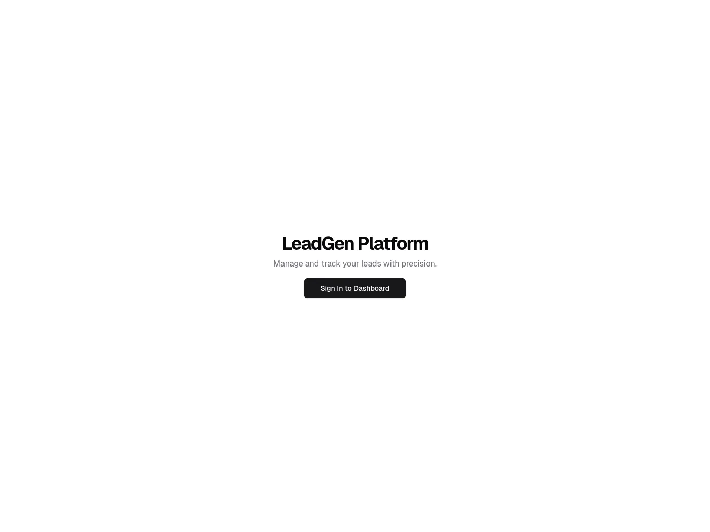 LeadGen Dashboard