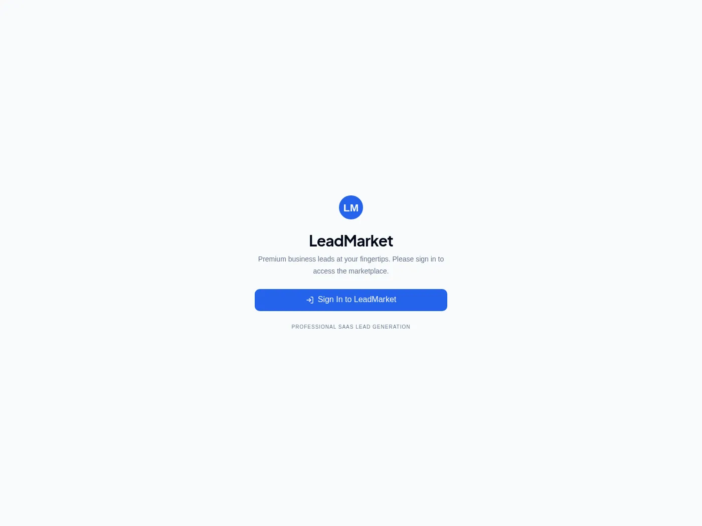 LeadMarket SaaS Marketplace