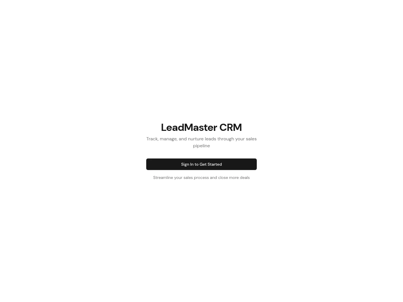 LeadMaster CRM