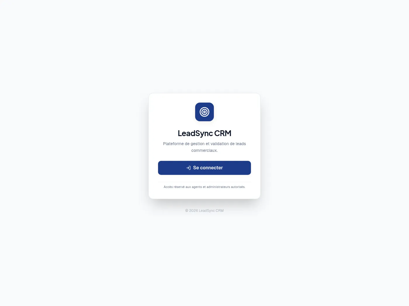 LeadSync CRM Web App