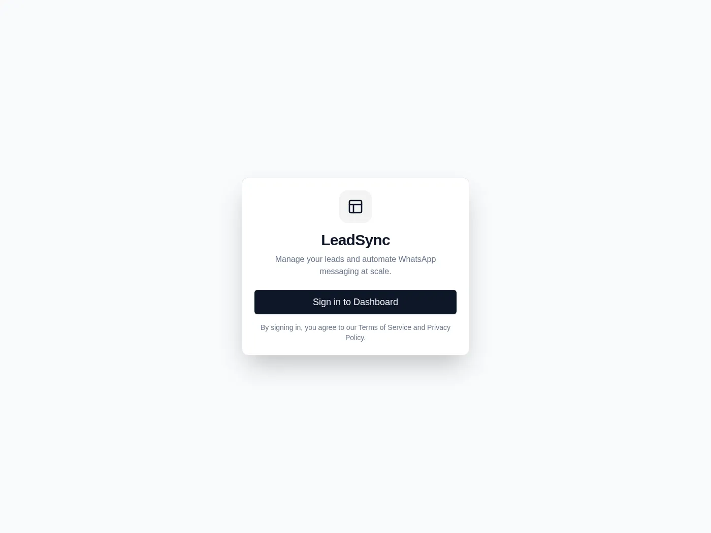 LeadSync WhatsApp Manager