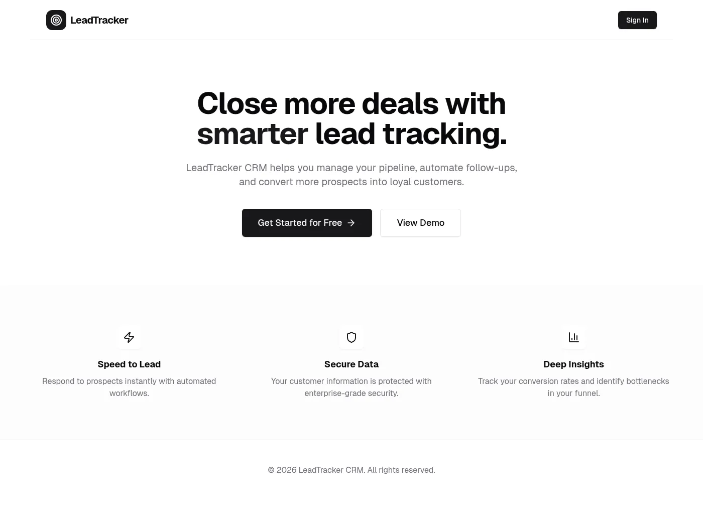 LeadTracker CRM