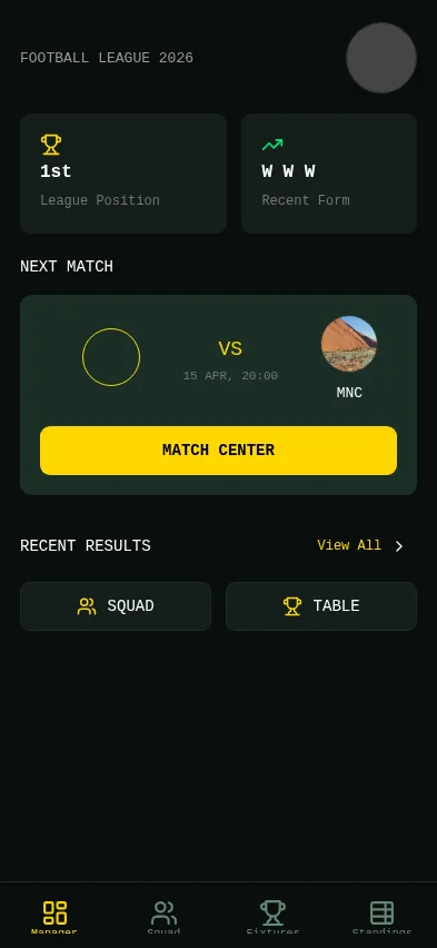 League 2026 Game App