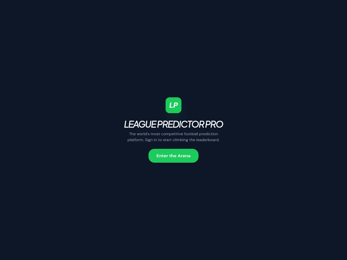 League Predictor Pro