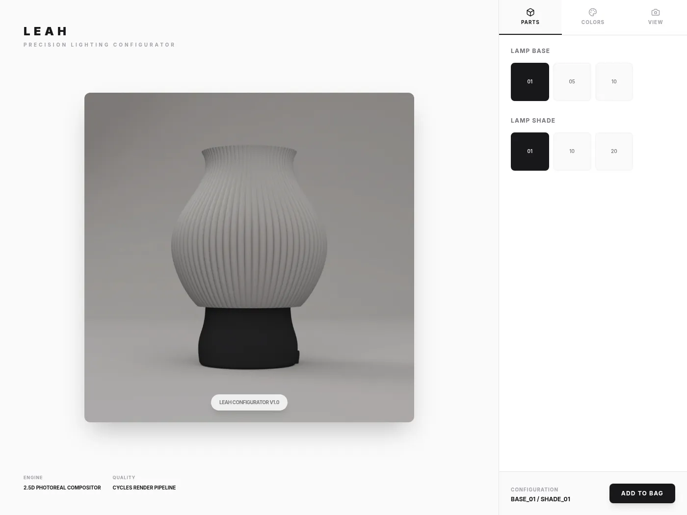 LEAH Lamp Configurator