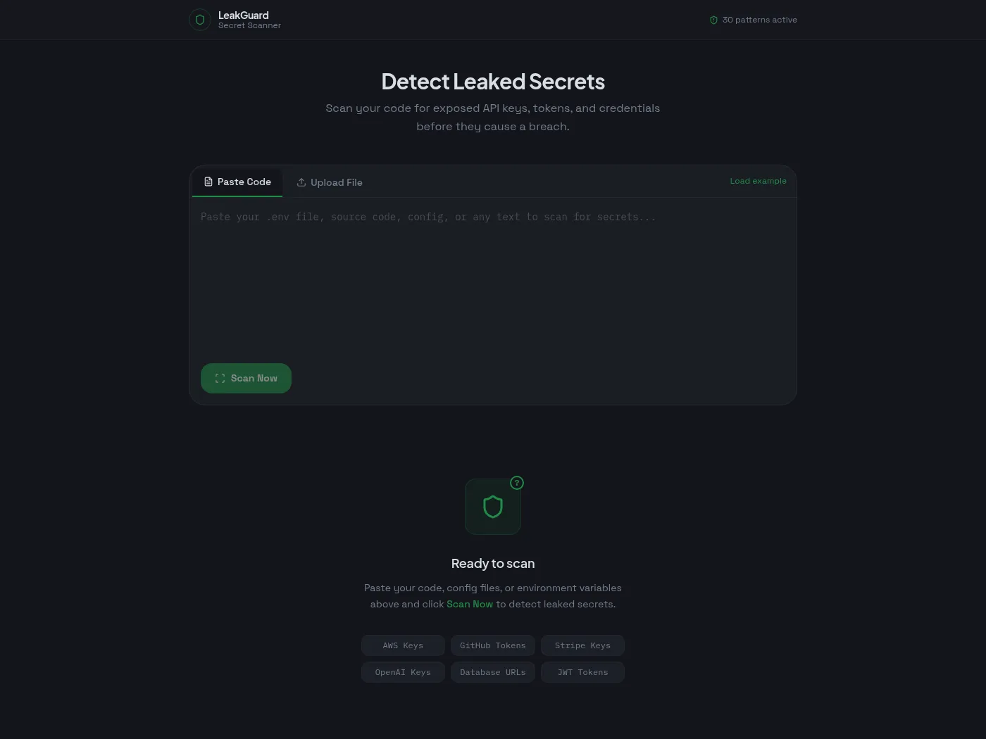 LeakGuard Scanner