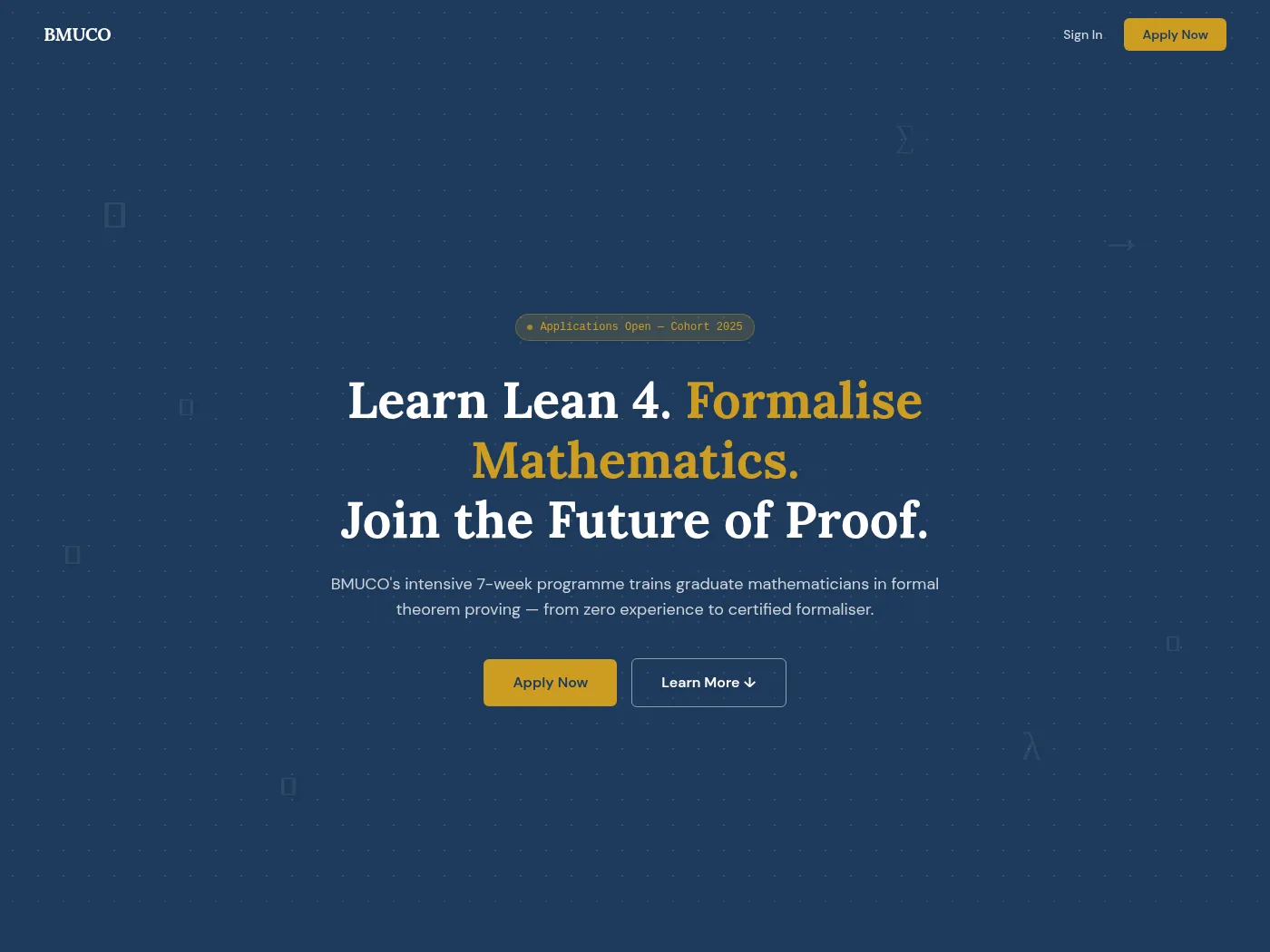 BMUCO Lean Formalisation Platform