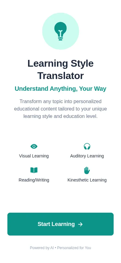 Learning Style Translator Mobile