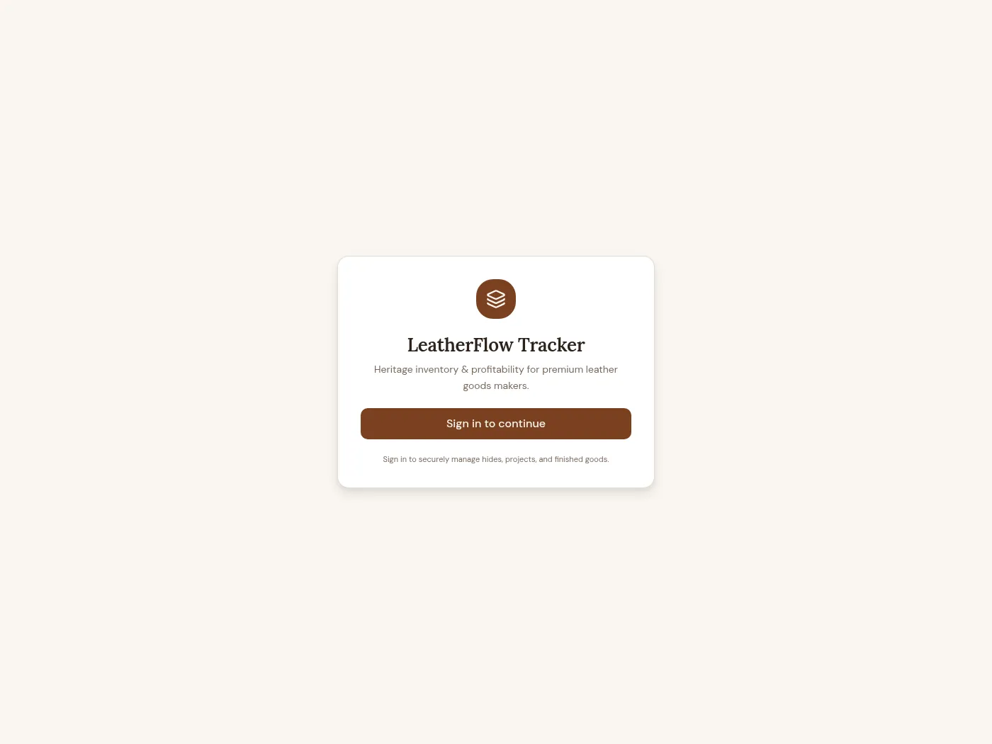 LeatherFlow Tracker