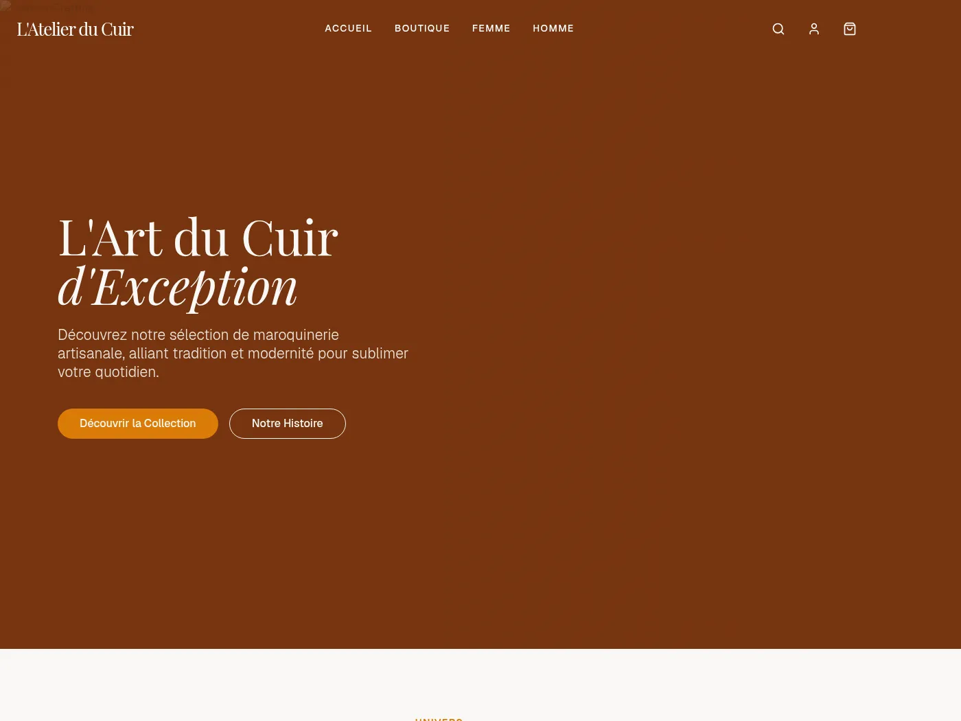 Modern Leather Storefront