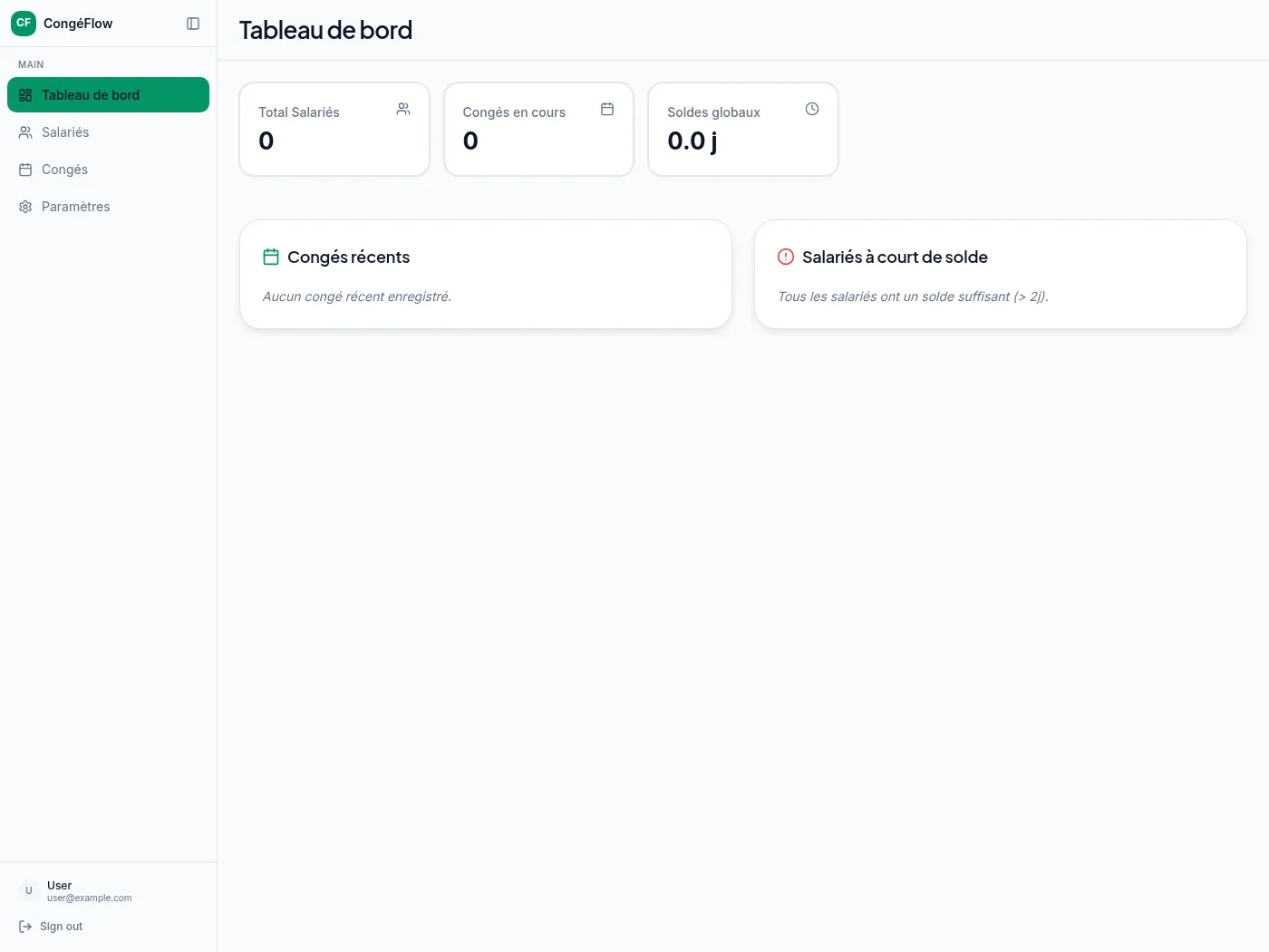CongéFlow Manager