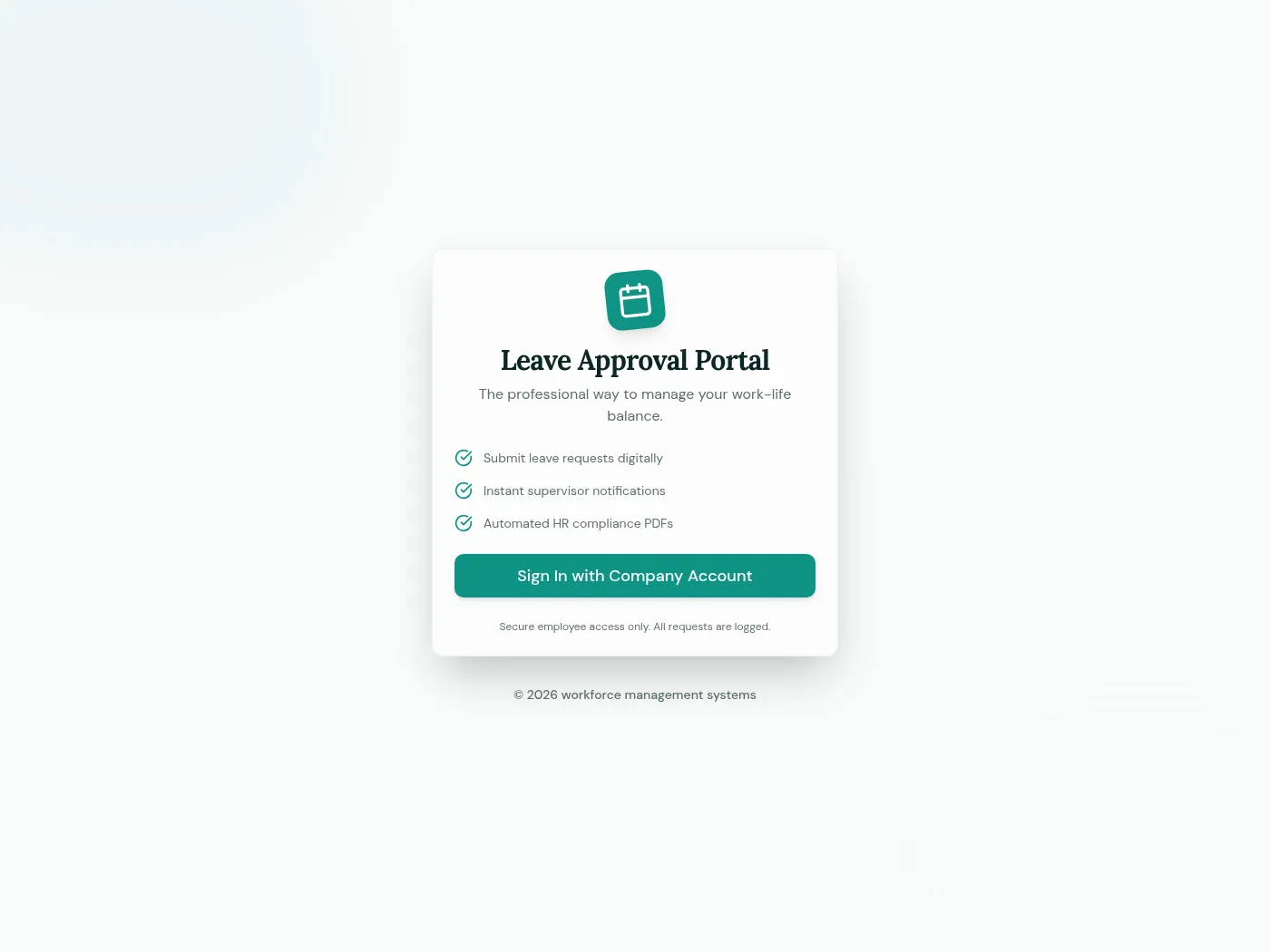 Leave Approval Portal