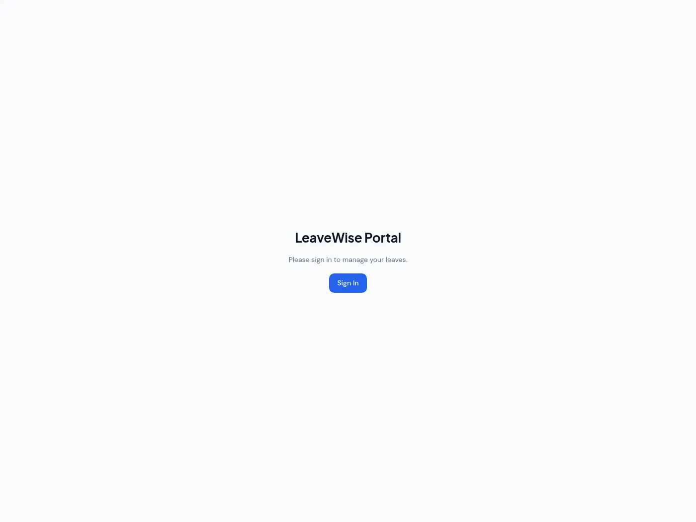 LeaveWise Portal