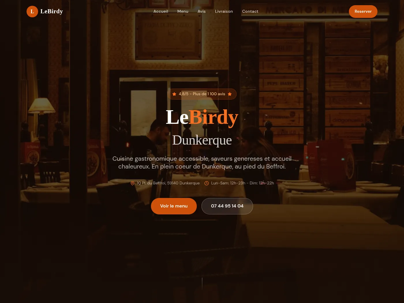 LeBirdy Restaurant Site