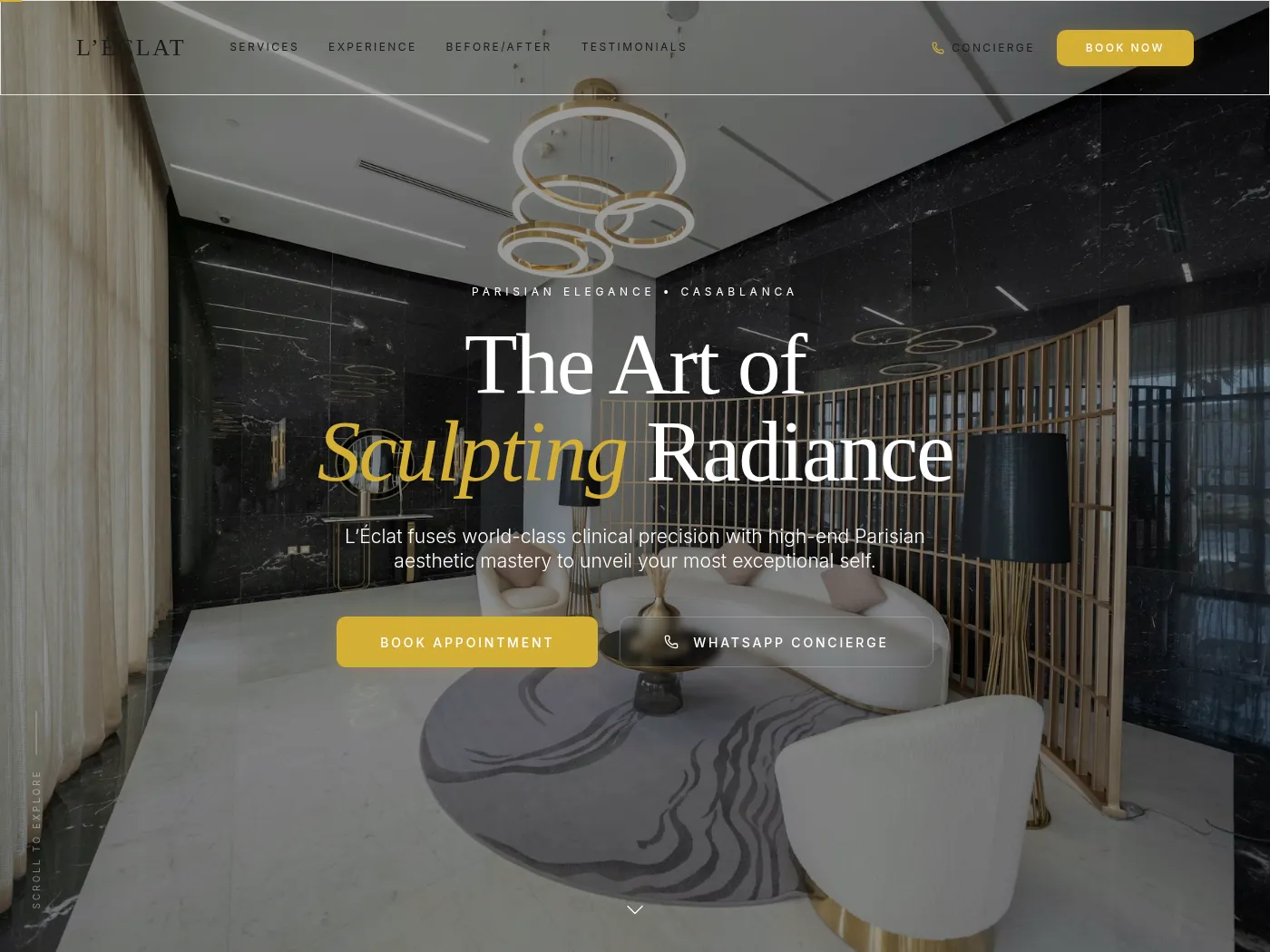 L’Éclat Luxe MedSpa Site