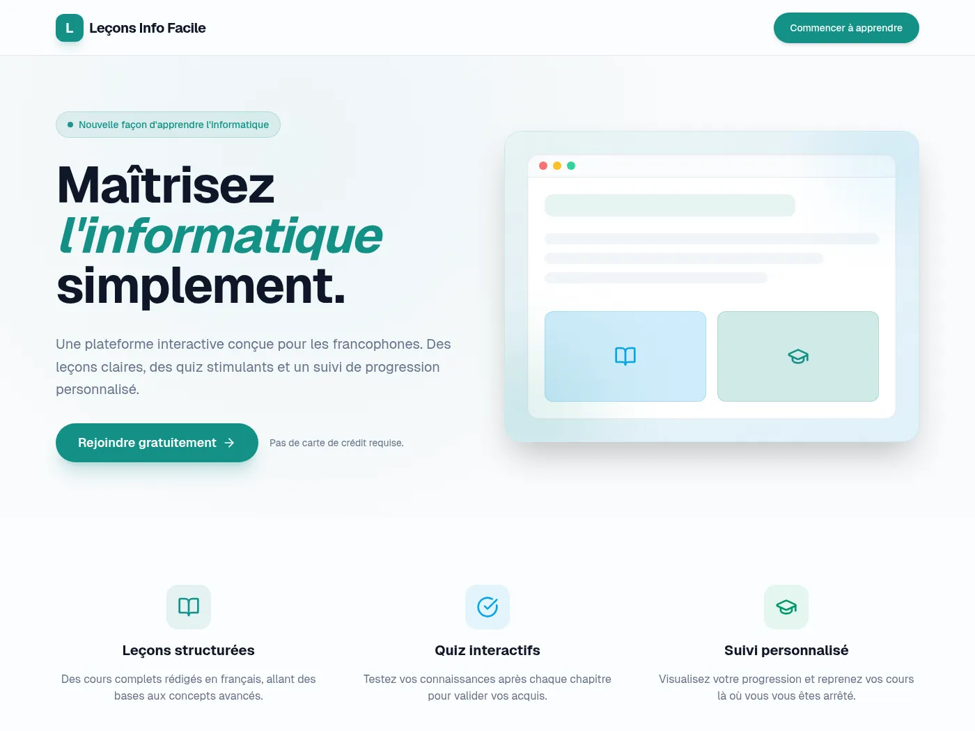 Leçons Info Facile