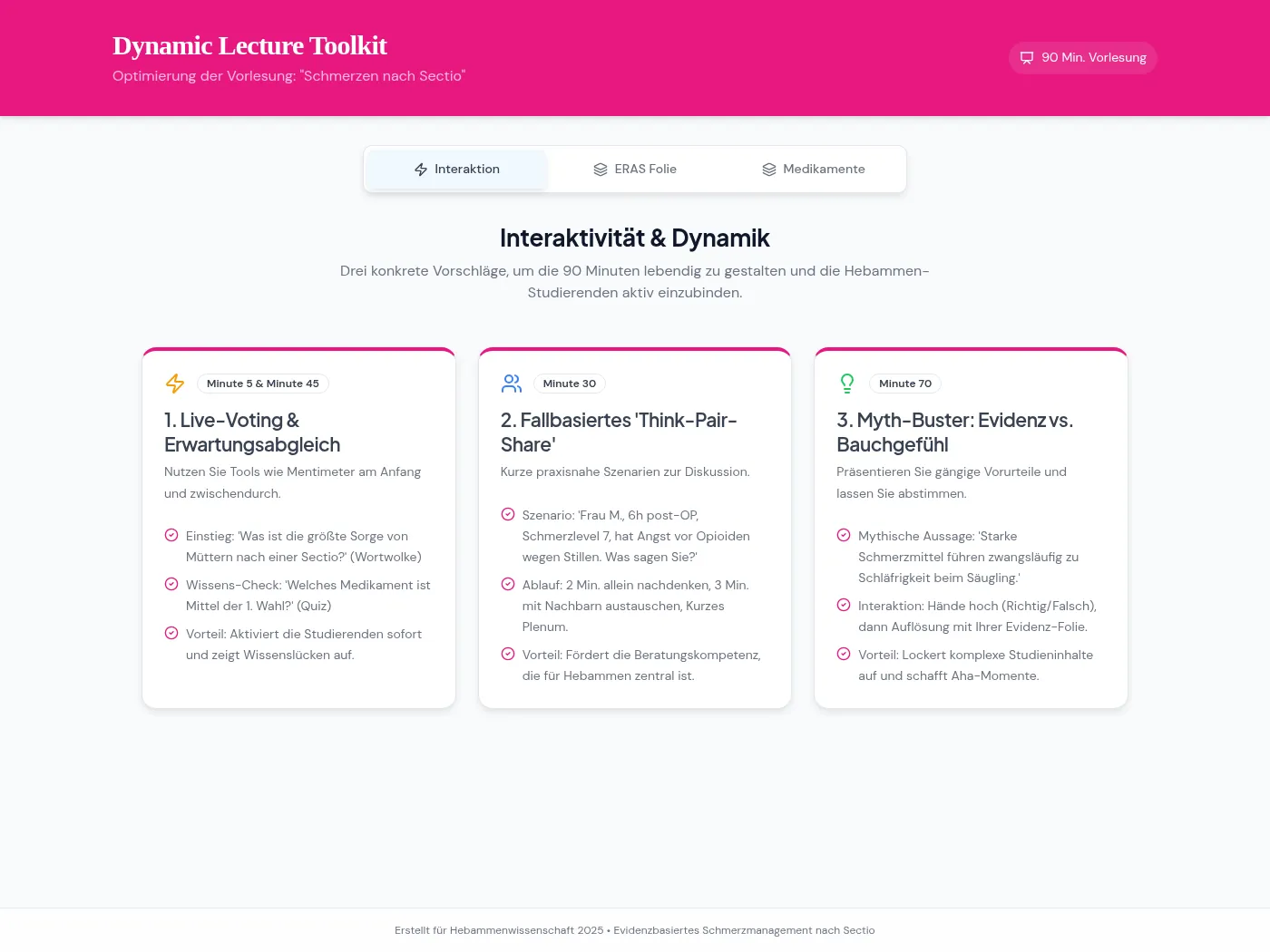 Dynamic Lecture Toolkit