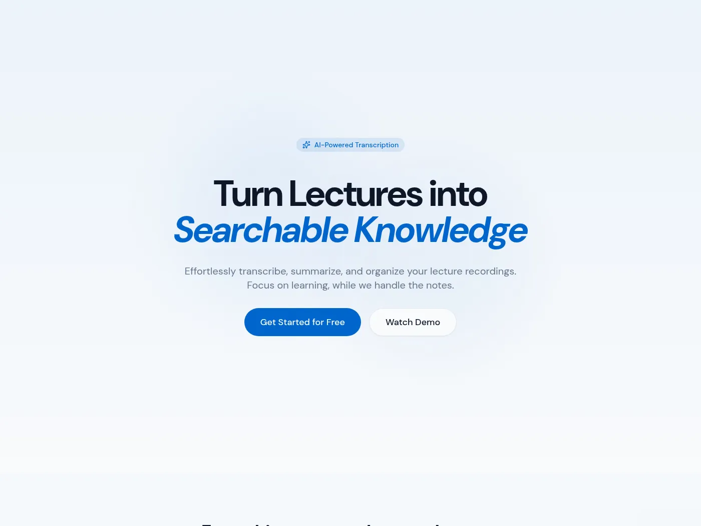 Lecture Transcription Assistant