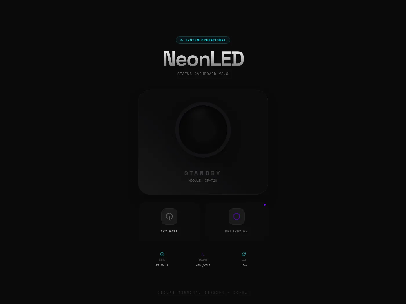 Minimal LED Status Dashboard