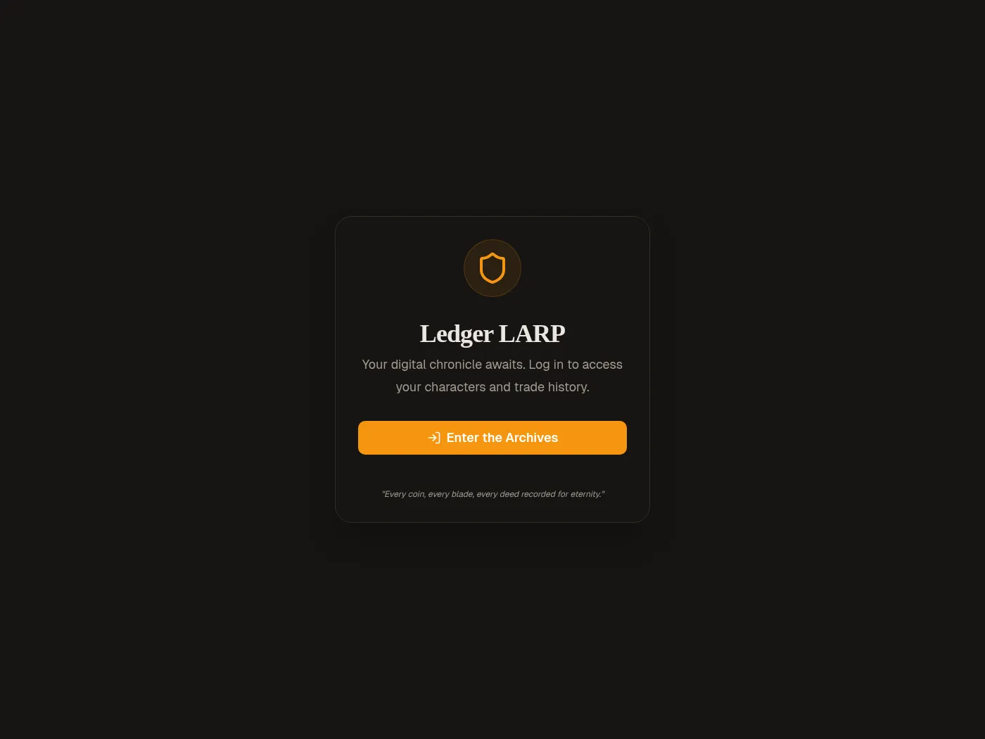 Ledger LARP App