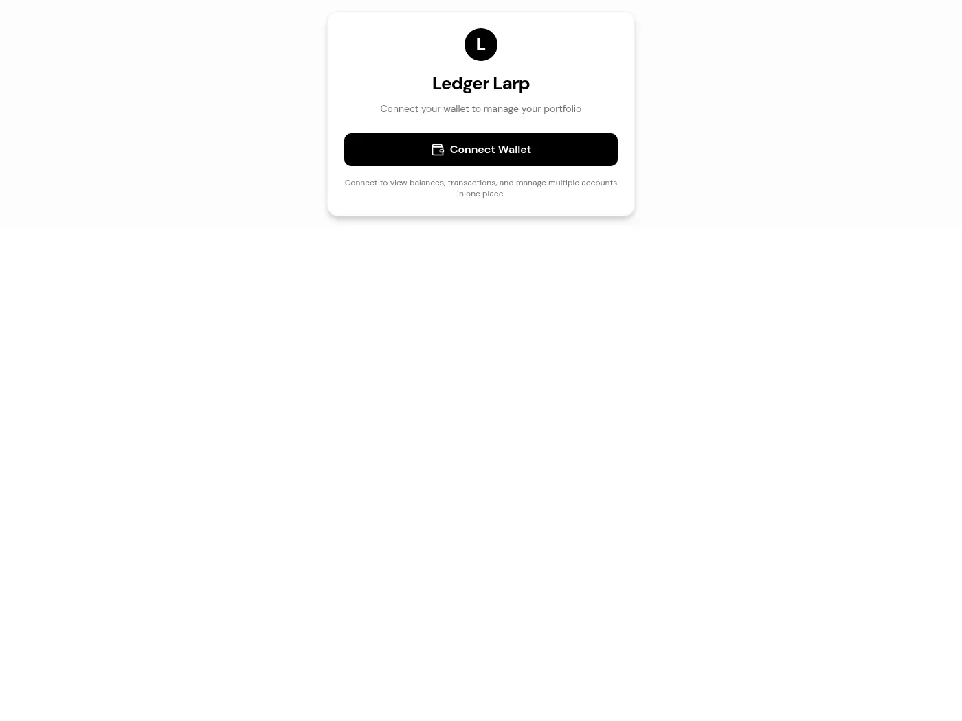 Ledger Larp Toolkit