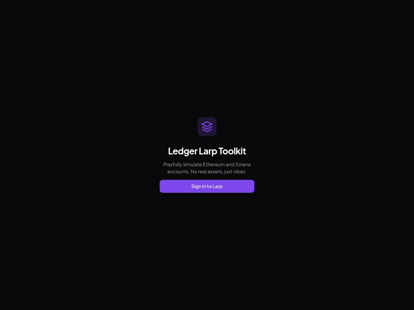 Ledger Larp Toolkit