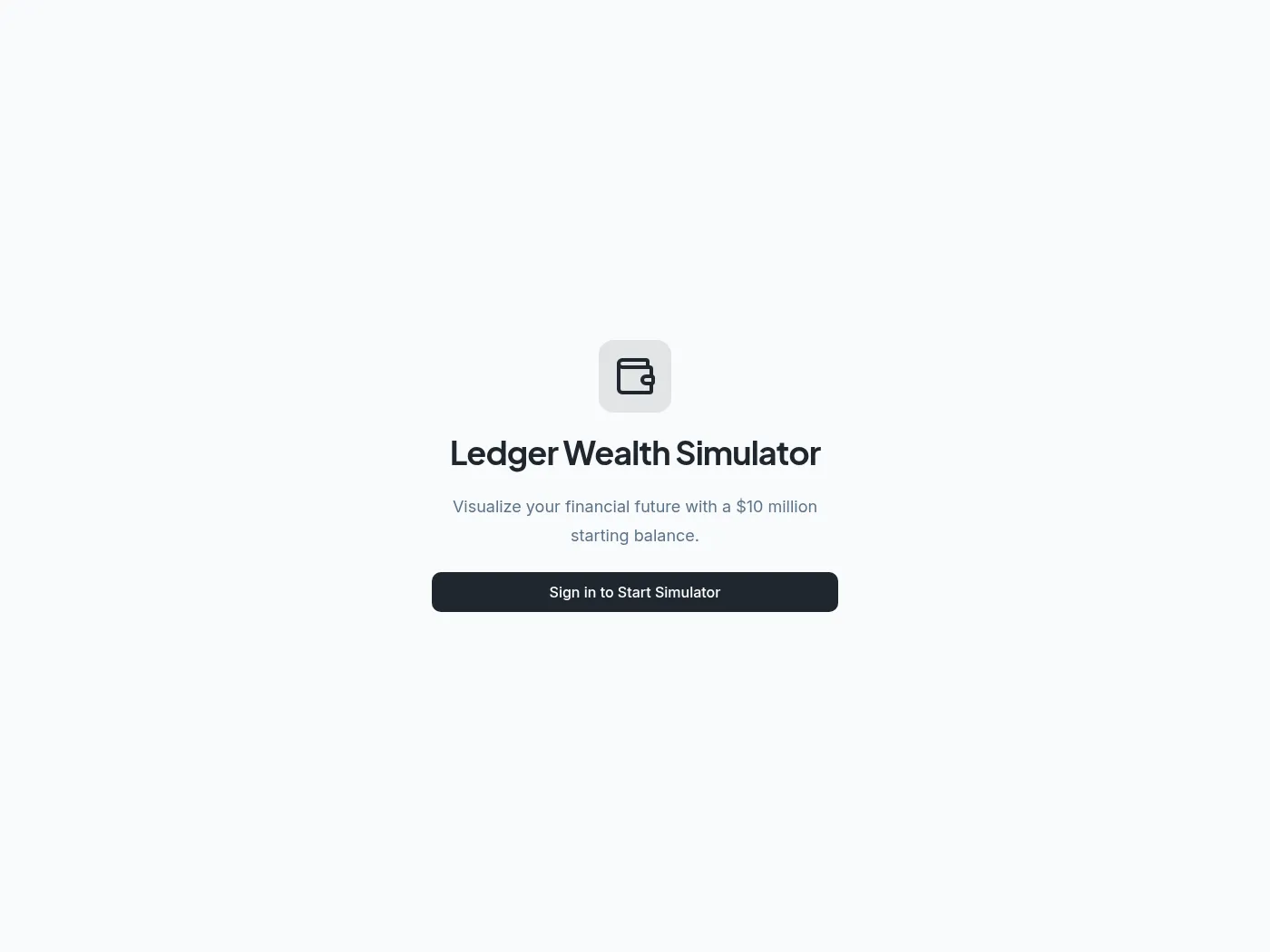 Ledger Wealth Simulator