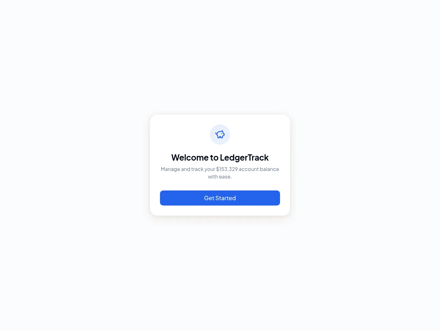 Simple Ledger Tracker