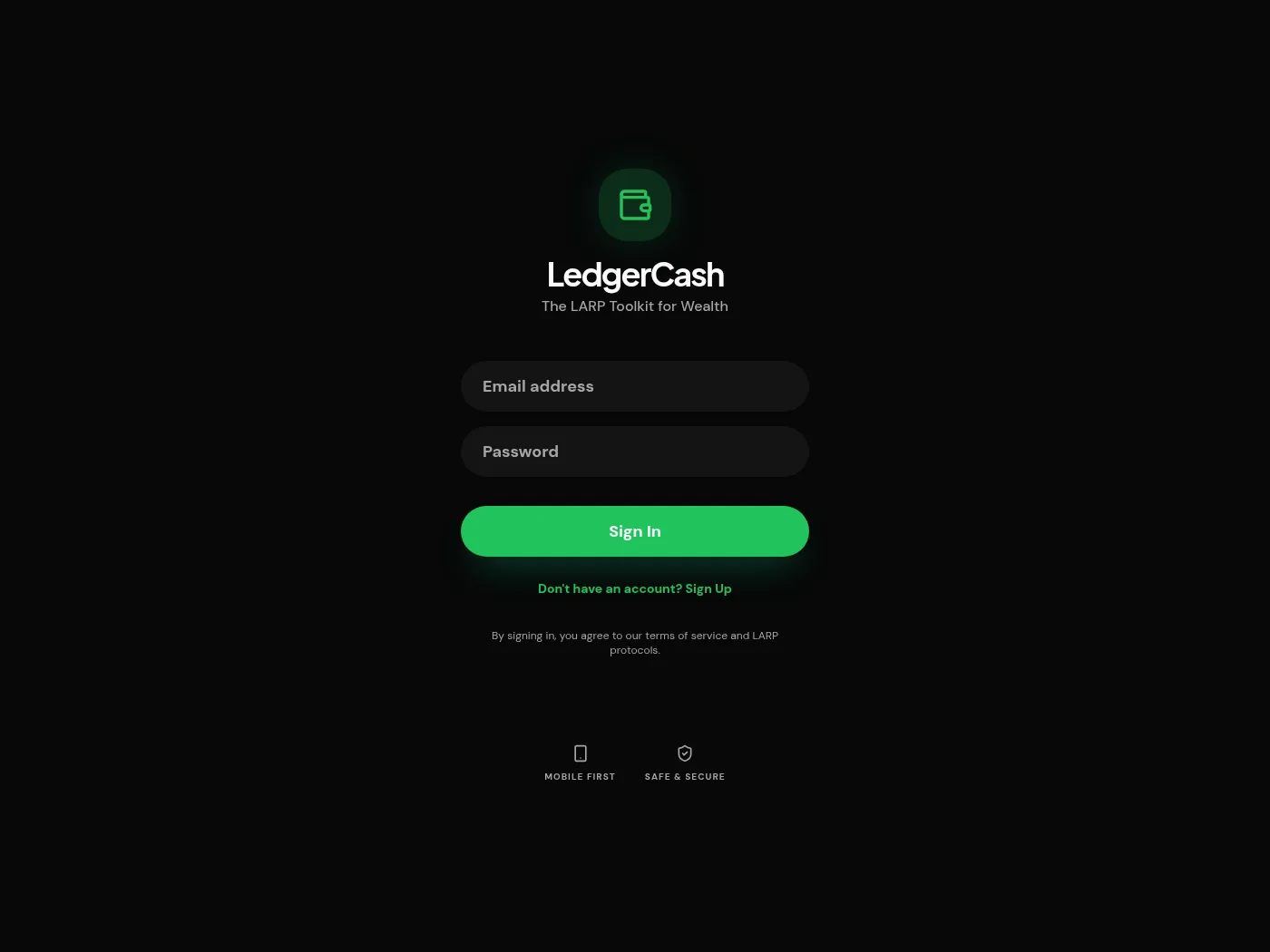 LedgerCash LARP Toolkit