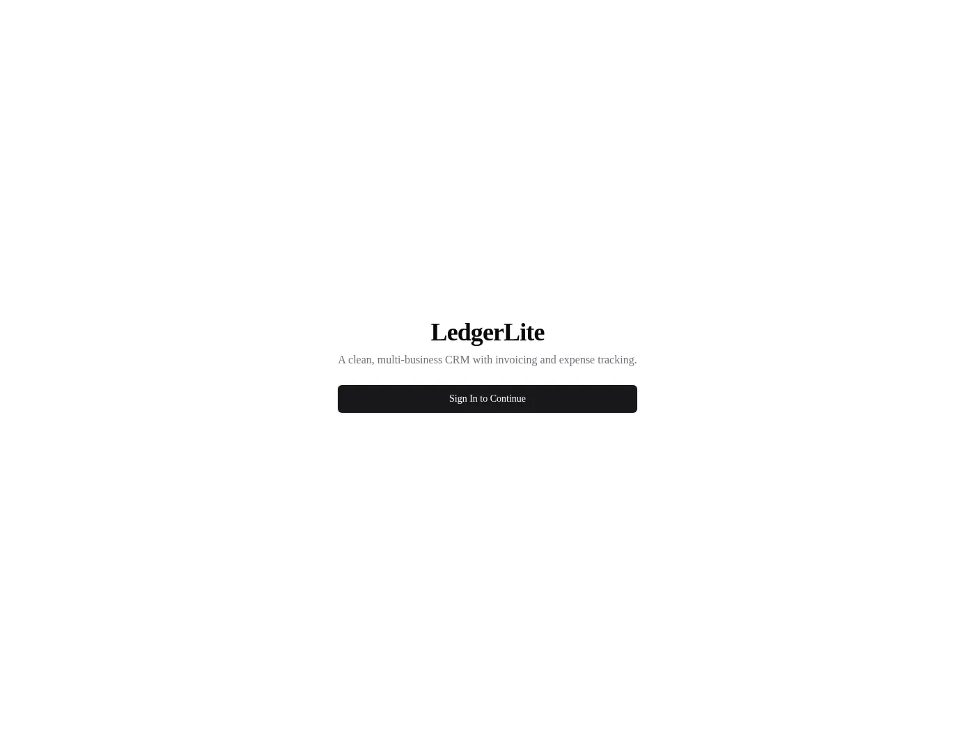 LedgerLite CRM Suite