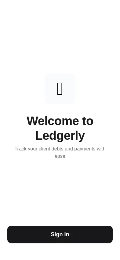 Ledgerly Mobile UI