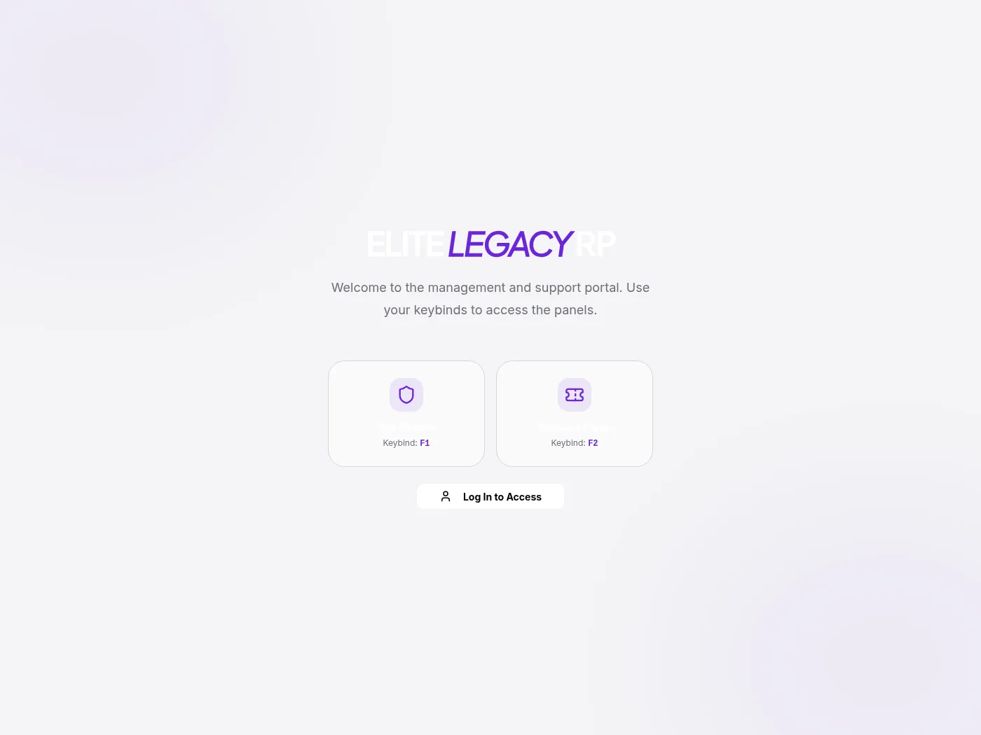 Elite Legacy RP Staff Panel