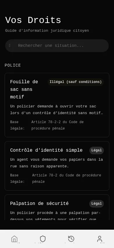 Legal Rights Checker