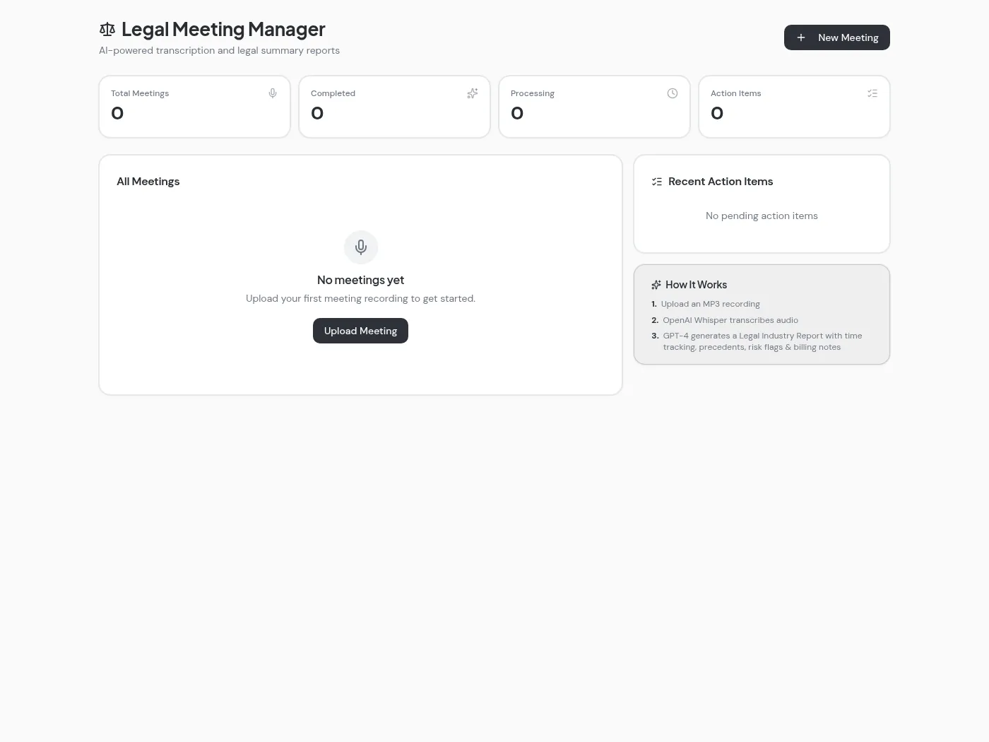 Legal Meeting Audio Manager