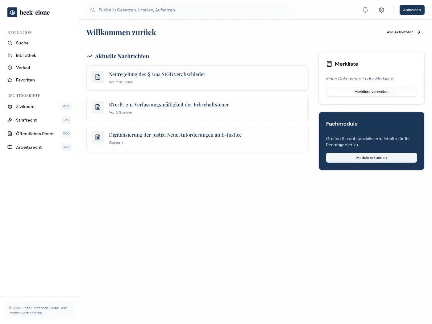 Legal Research Clone