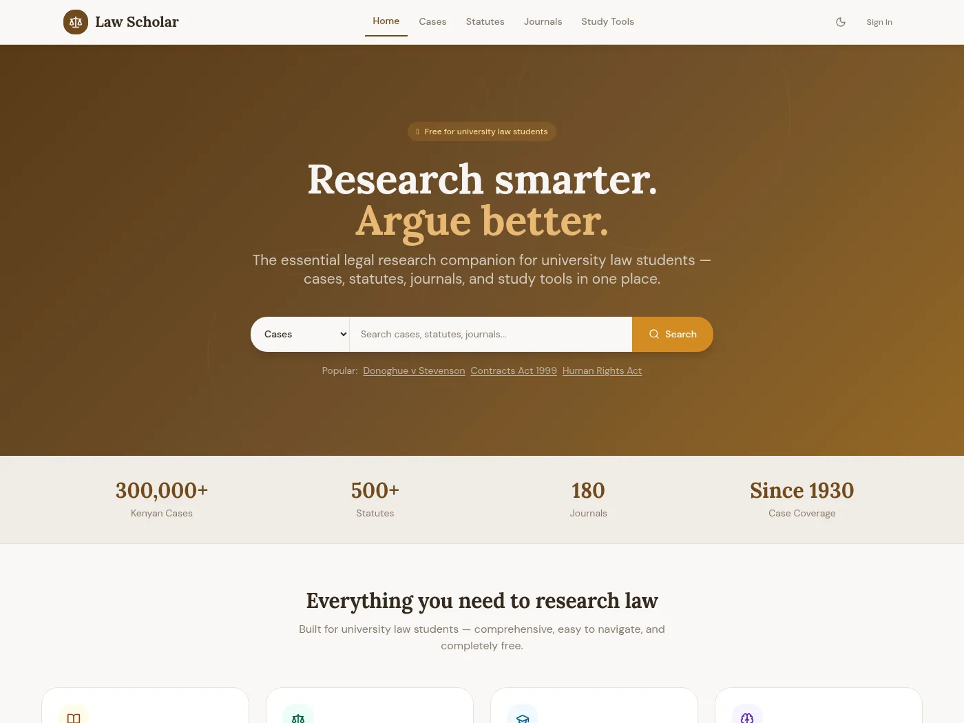 Law Scholar Research