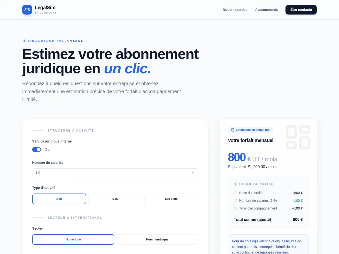 LegalSim Web App