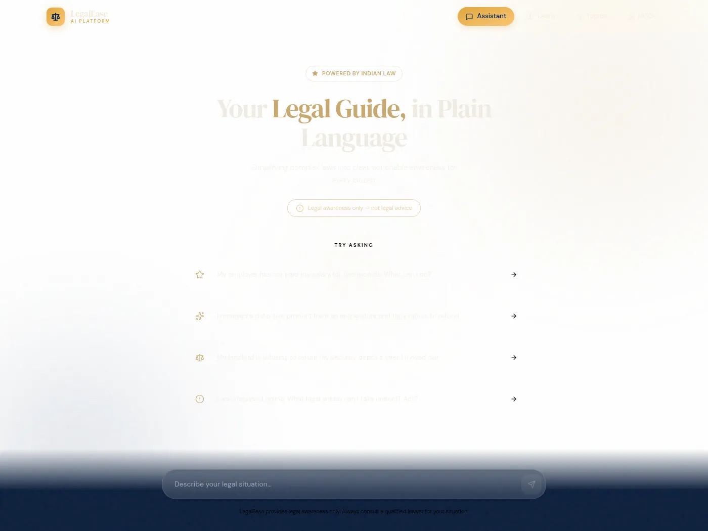 LegalEase AI Platform
