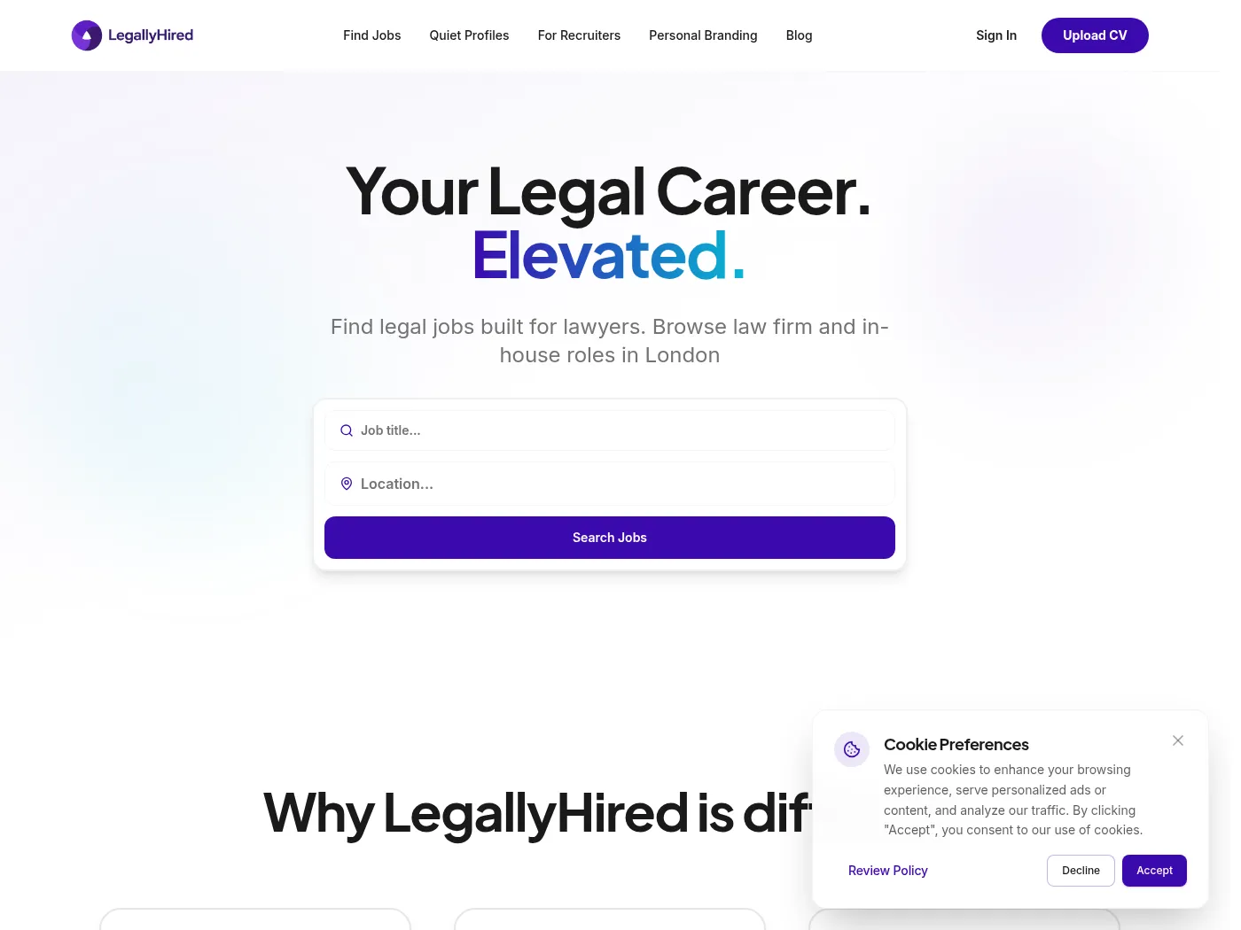 LegallyHired – A legal jobs platform built differently.