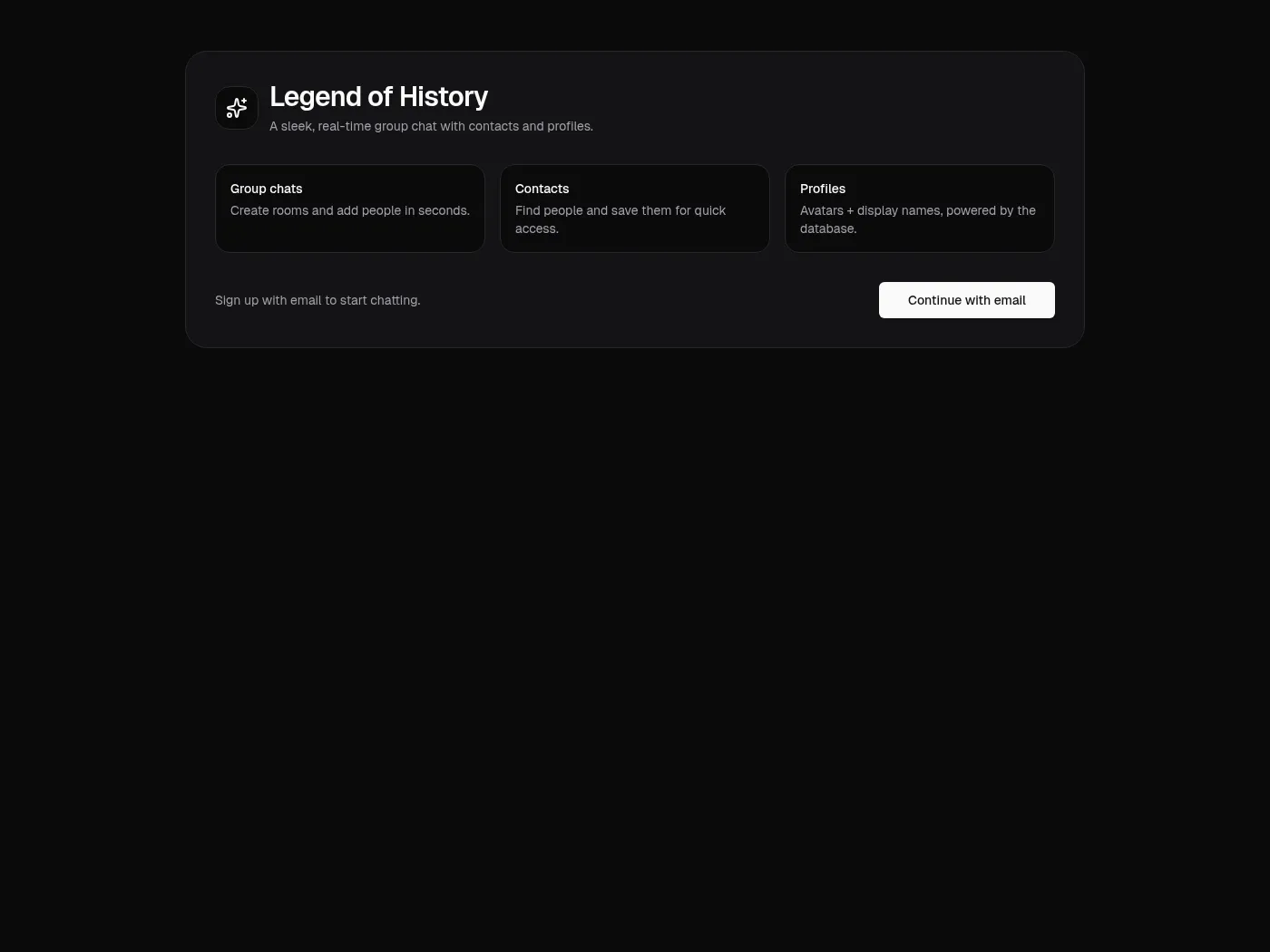 Legend of History Chat