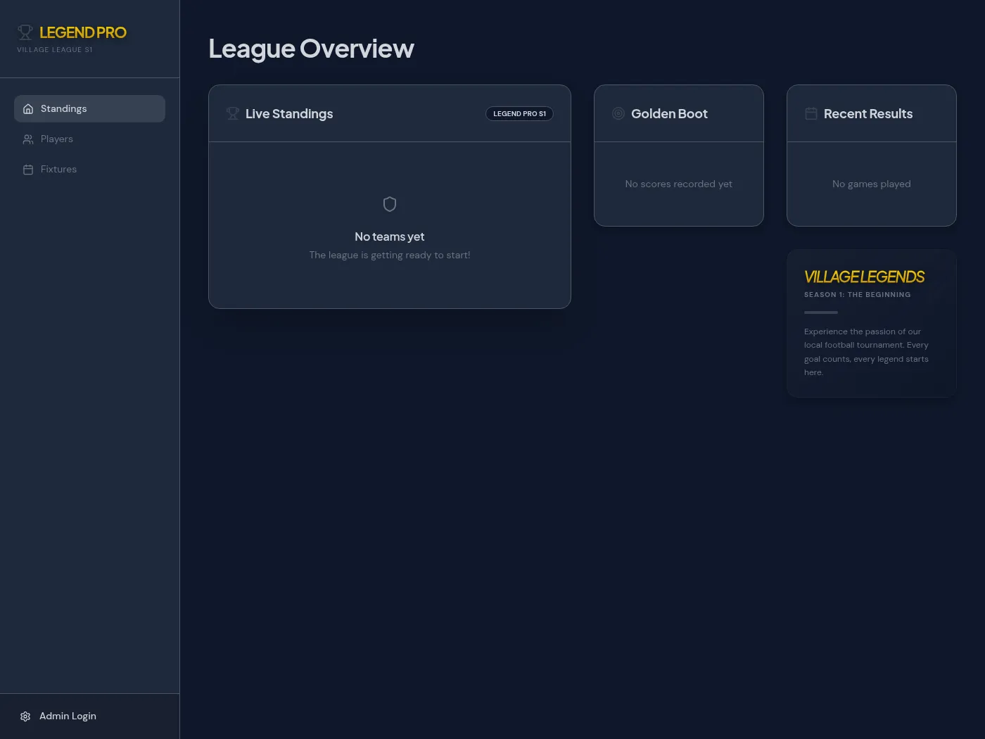 Legend Pro League Manager