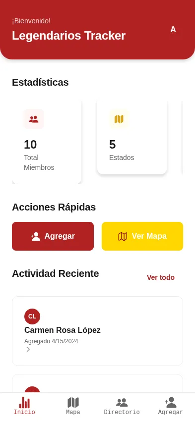 Legendarios Tracker