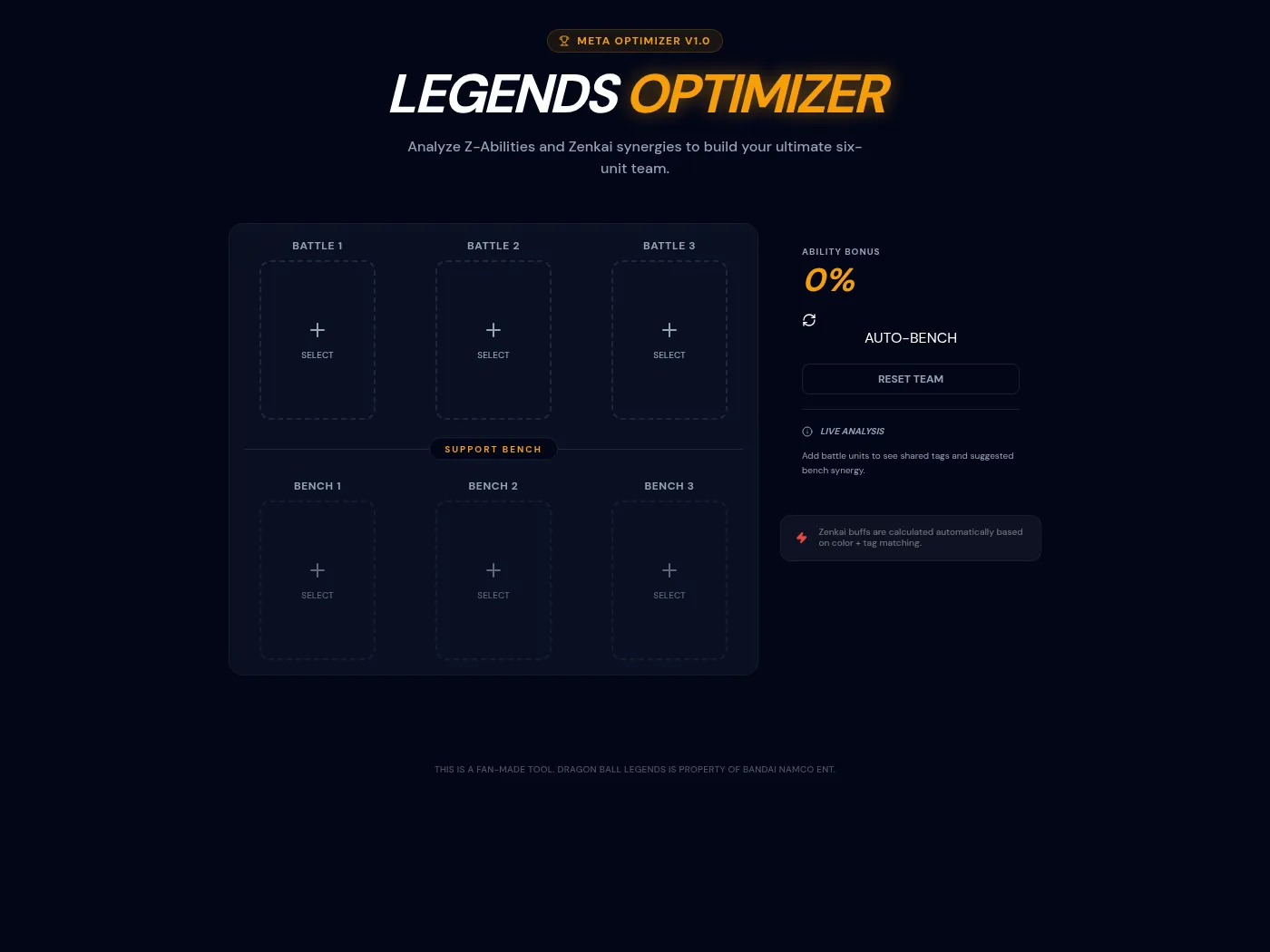 Legends Team Optimizer